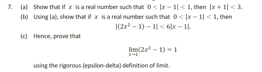 Solved (a) ﻿Show that if x ﻿is a real number such that | Chegg.com