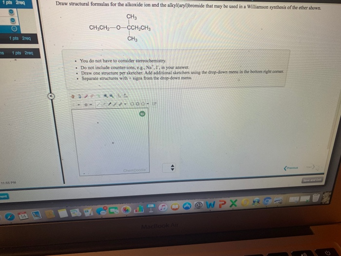 Solved Draw structural formulas for the alkoxide ion and the | Chegg.com