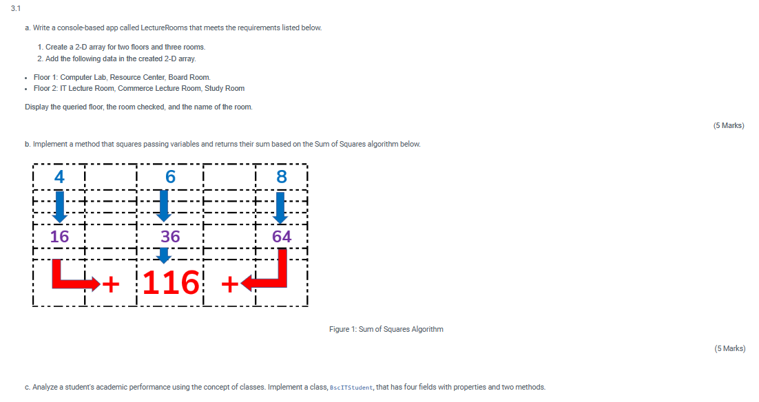 Solved a. Write a console-based app called LectureRooms that | Chegg.com