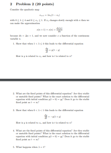 Solved 2 ﻿Problem 2 (20 ﻿points)Consider the quadratic | Chegg.com