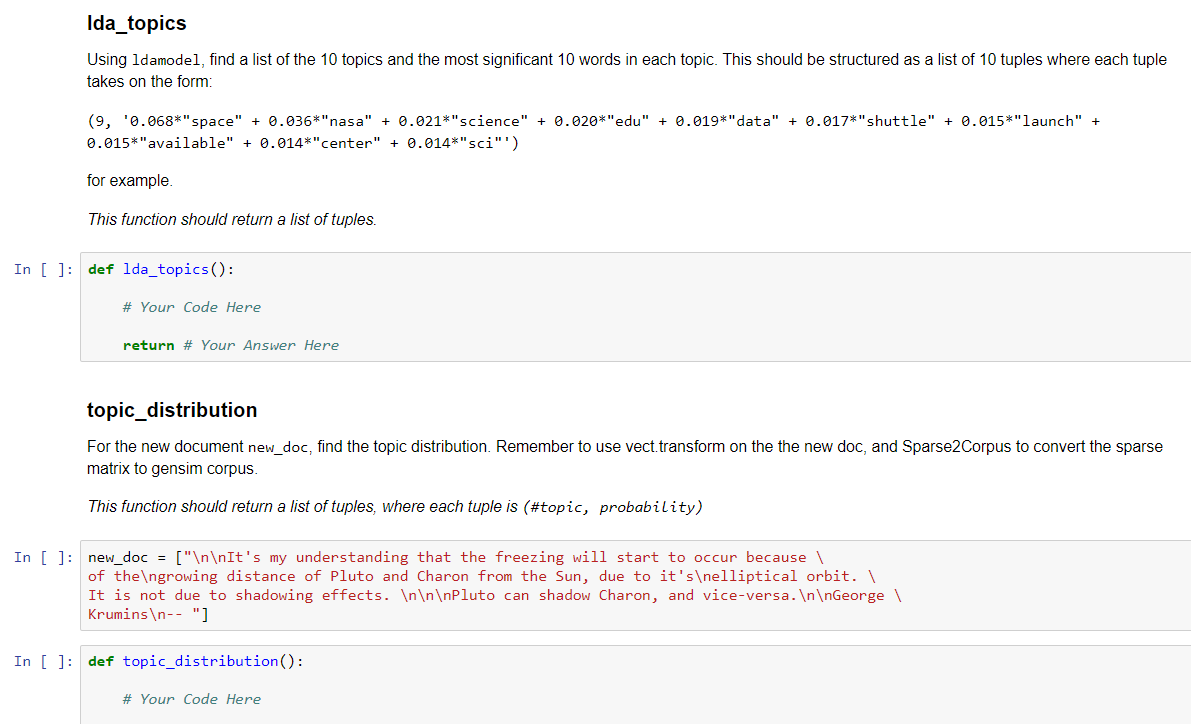 ## Part 1 - Document Similarity For the first part | Chegg.com