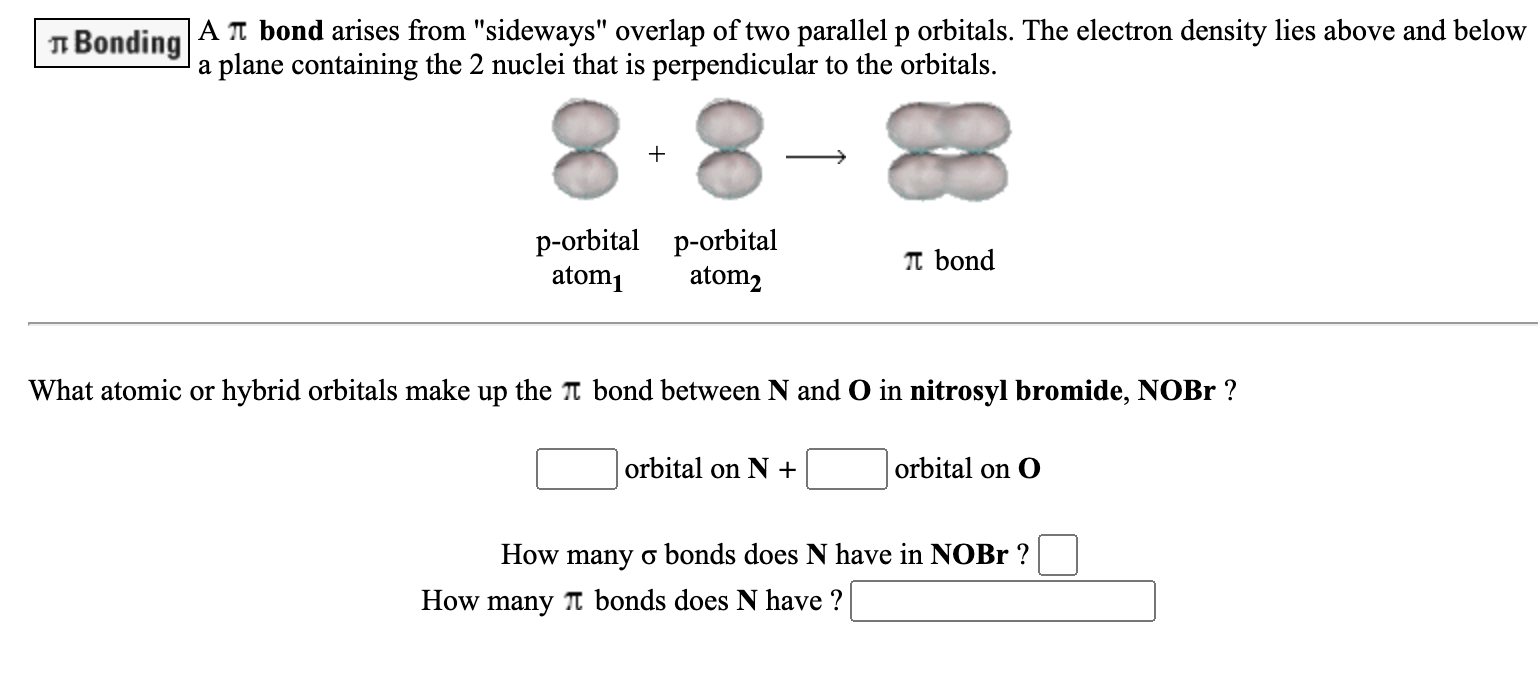 Solved Bonding A bond arises from "sideways" overlap of two | Chegg.com