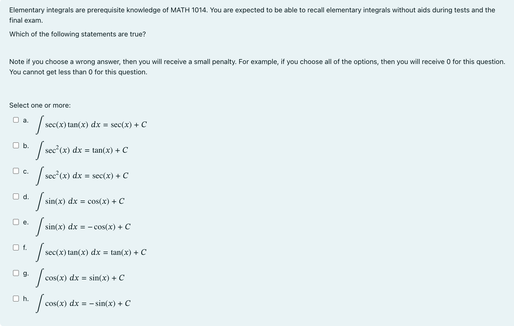 Solved Elementary integrals are prerequisite knowledge of | Chegg.com