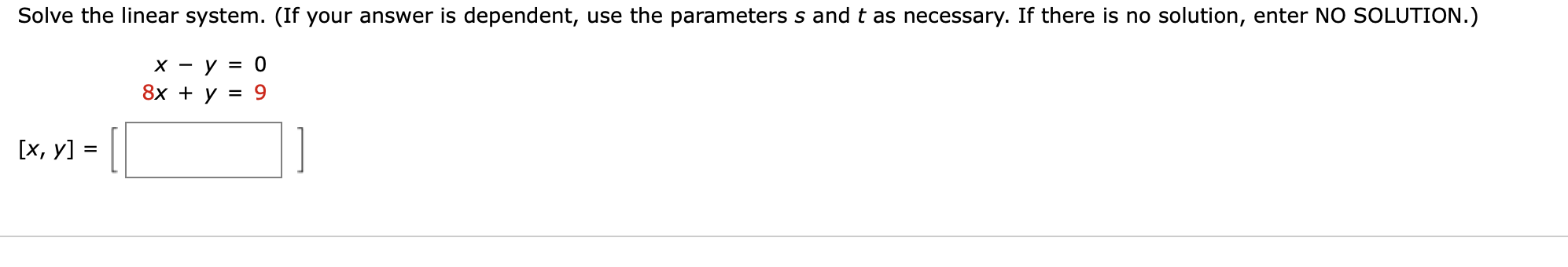 Solved Solve the linear system. (If your answer is | Chegg.com