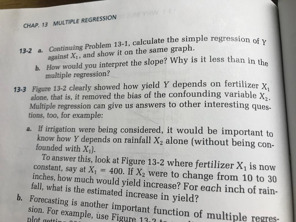 13-2 a. Continuing Problem 13-1, calculate the simple | Chegg.com
