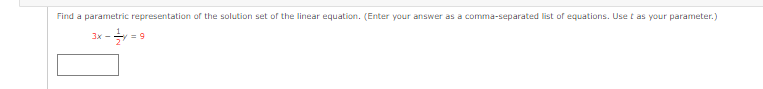 Solved Find a parametric representation of the solution set | Chegg.com