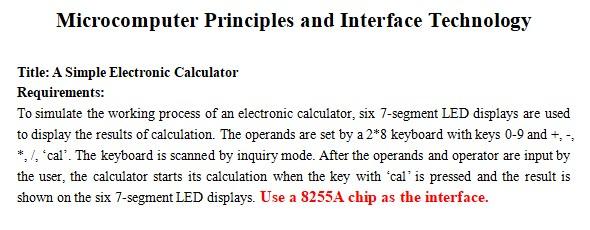 Microcomputer Principles and Interface Technology | Chegg.com