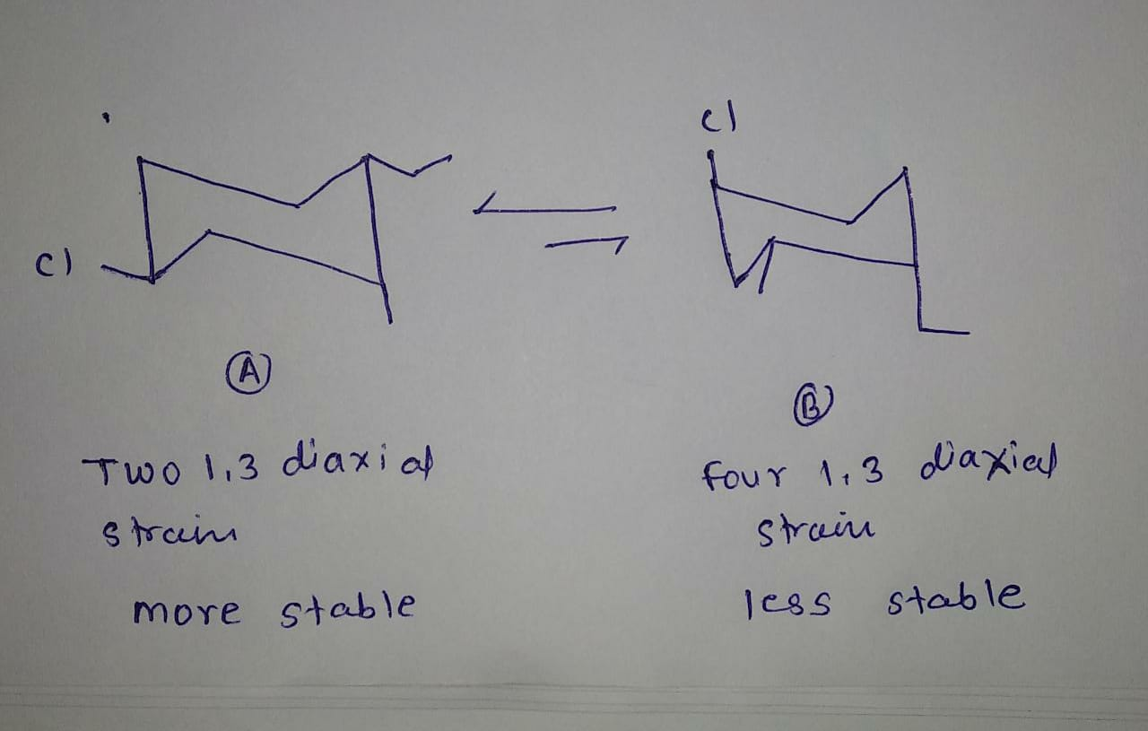 Solved 6.17 pts) Draw the two chair conformations of the | Chegg.com