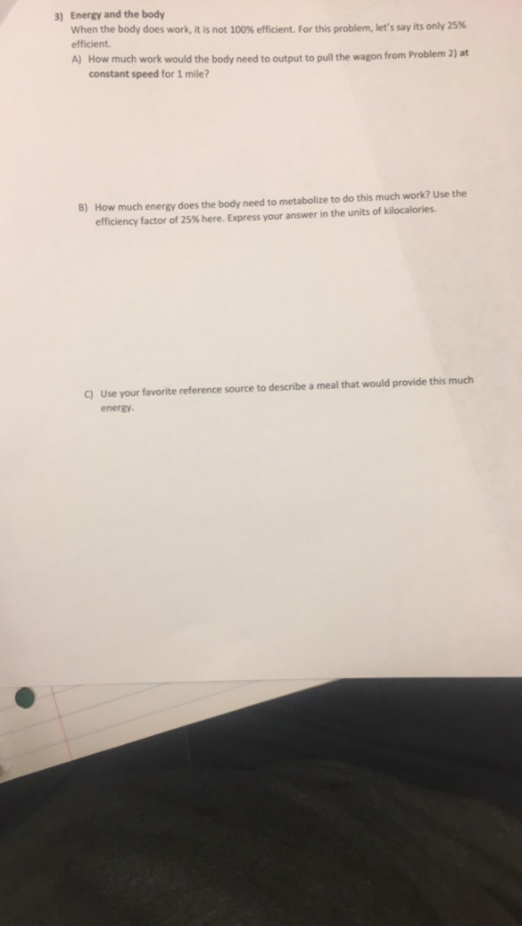 Solved 2) Work and Energy You are pulling a wagon loaded | Chegg.com
