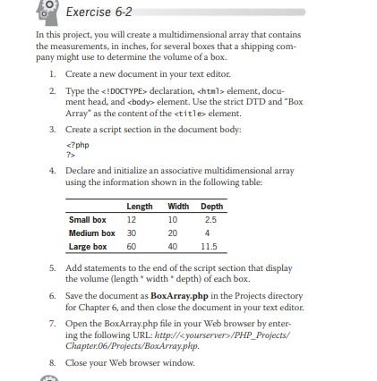 Solved Exercise 6-2 In this project, you will create a | Chegg.com