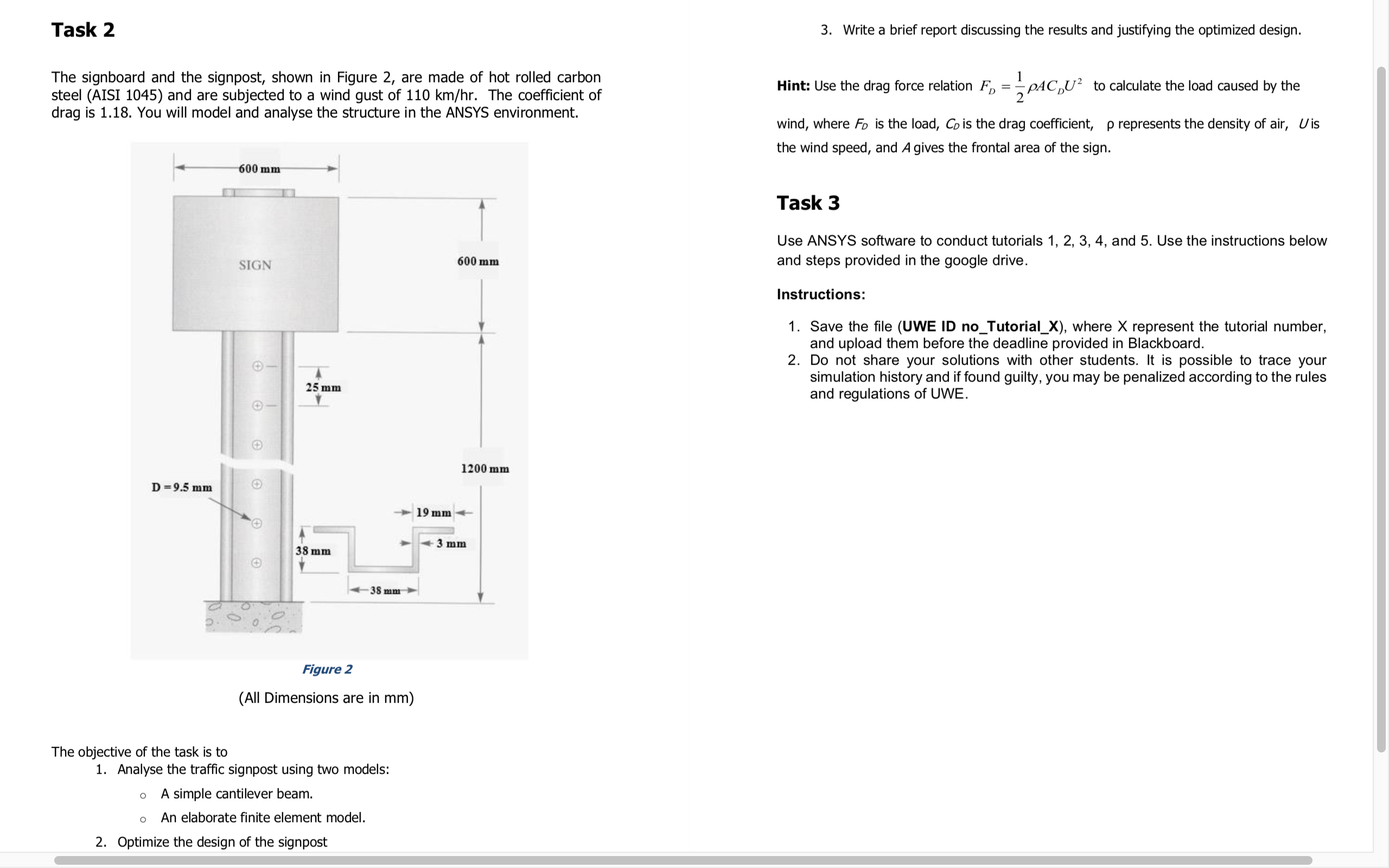 Task 2 3. Write a brief report discussing the results | Chegg.com