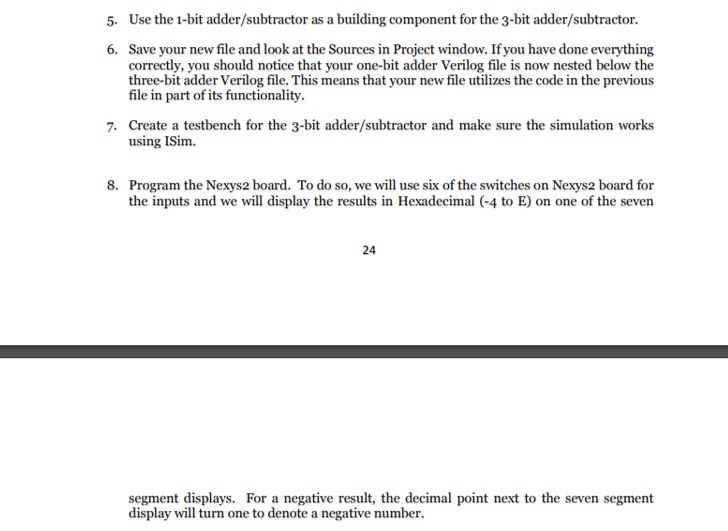 In this Lab, you will design using Verilog a 3-bit | Chegg.com