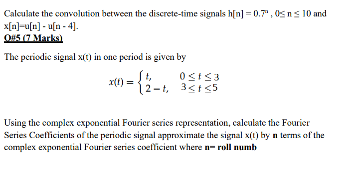 Solved Calculate the convolution between the discrete-time | Chegg.com