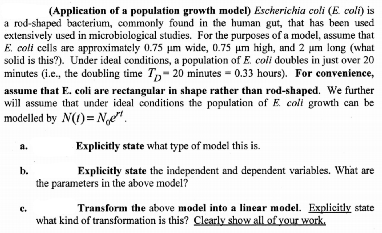Solved (Application of a population growth model) | Chegg.com