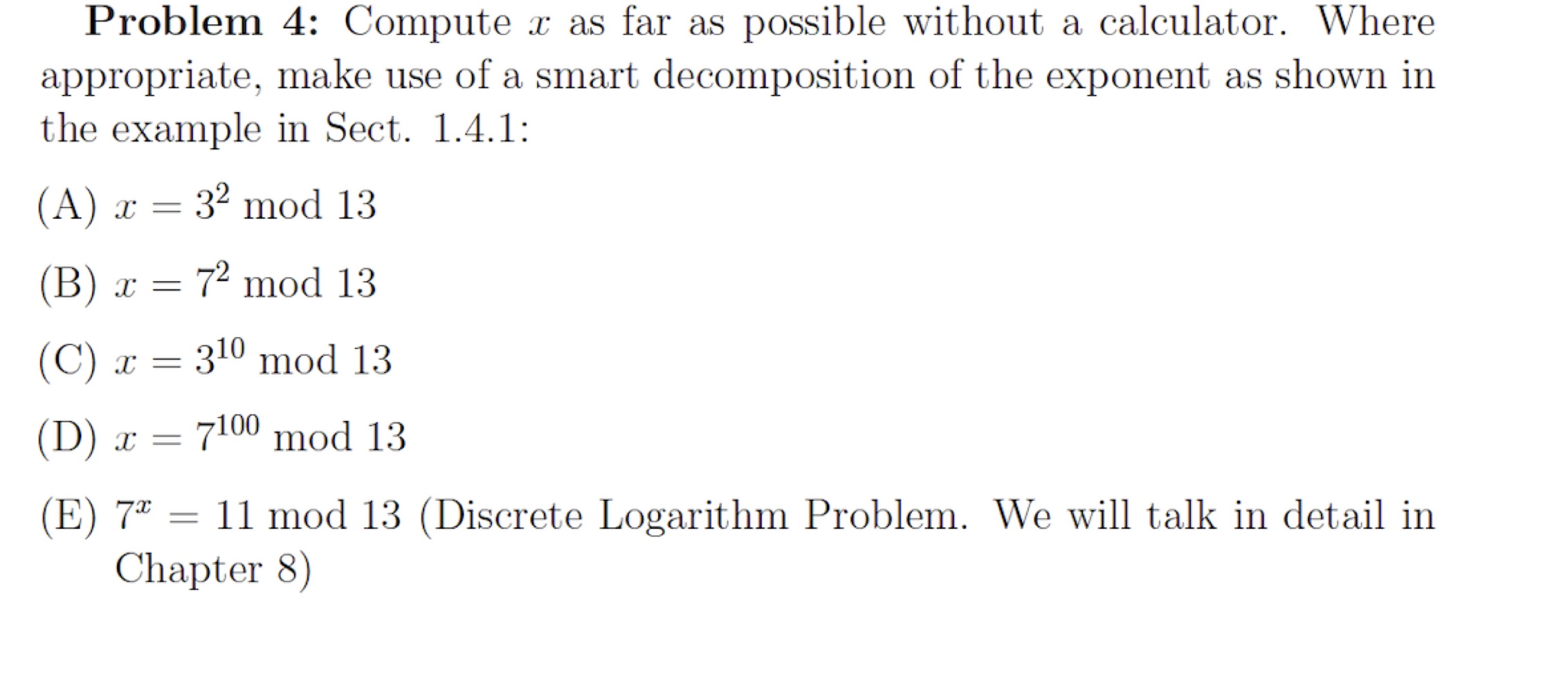 Solved Problem 4: Compute x ﻿as far as possible without a | Chegg.com