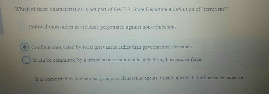 Solved which of these characteristics is not part of the US | Chegg.com