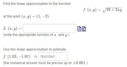 Solved Find the linear approximation to the function and Use | Chegg.com