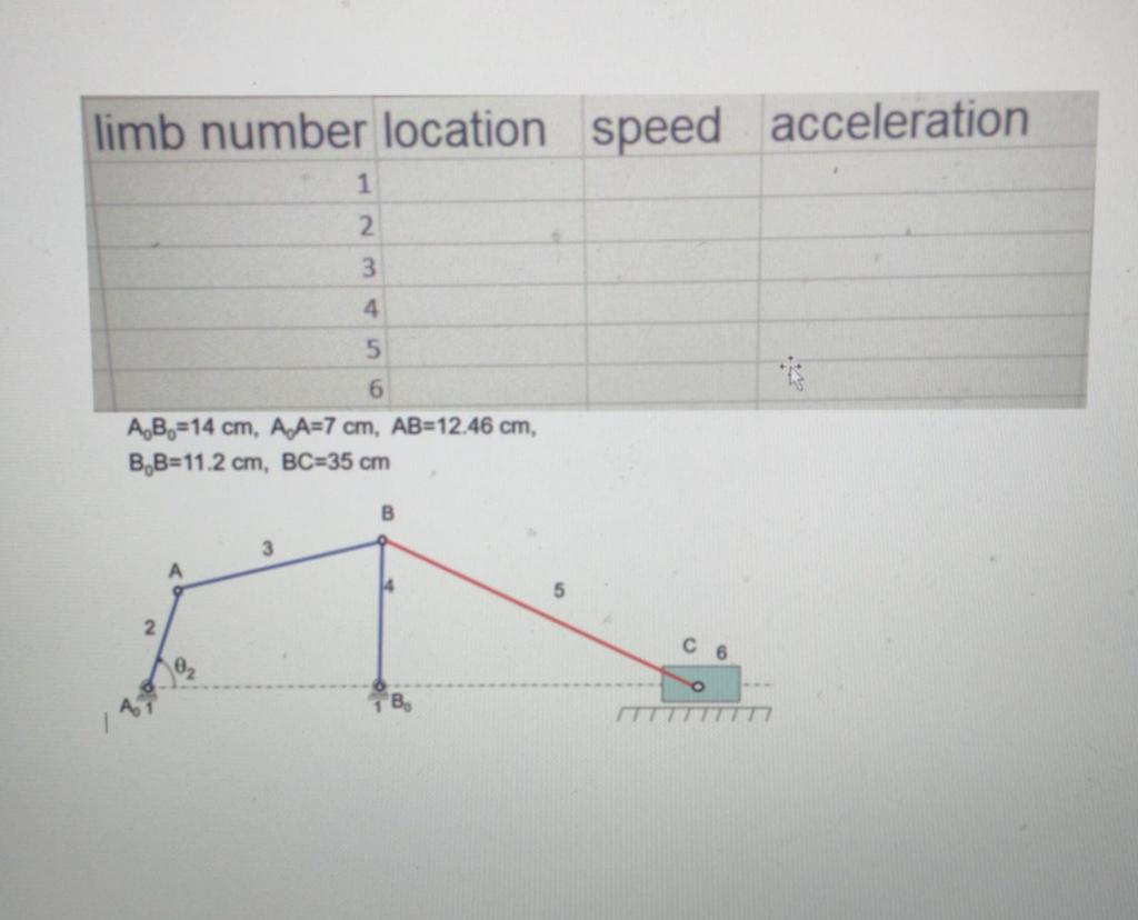 Solved In the mechanism whose dimensions are given in the | Chegg.com