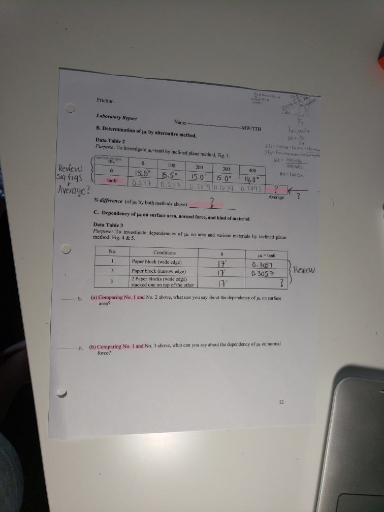 please help me understand how to solve the friction | Chegg.com