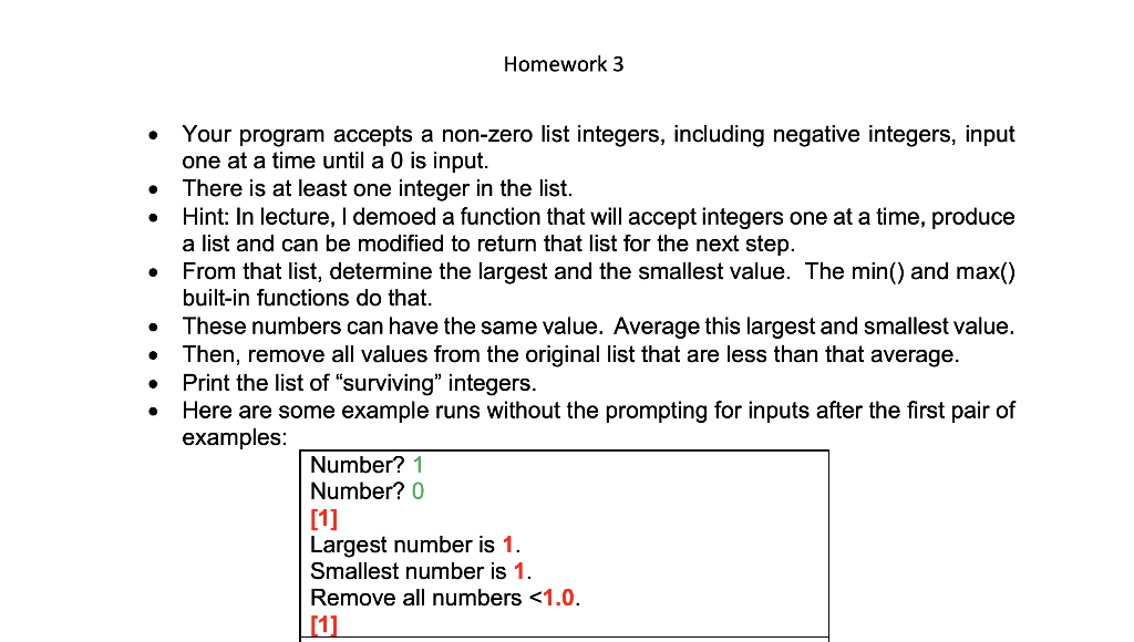 Solved Homework 3 . . . . Your program accepts a non-zero | Chegg.com