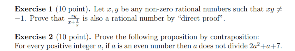 Solved Using Direct Proof, Contraposition, rules | Chegg.com