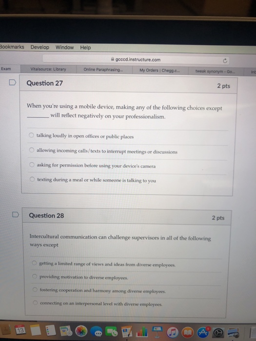Solved okmarks Develop Window Help gcccd.instructure.com | Chegg.com