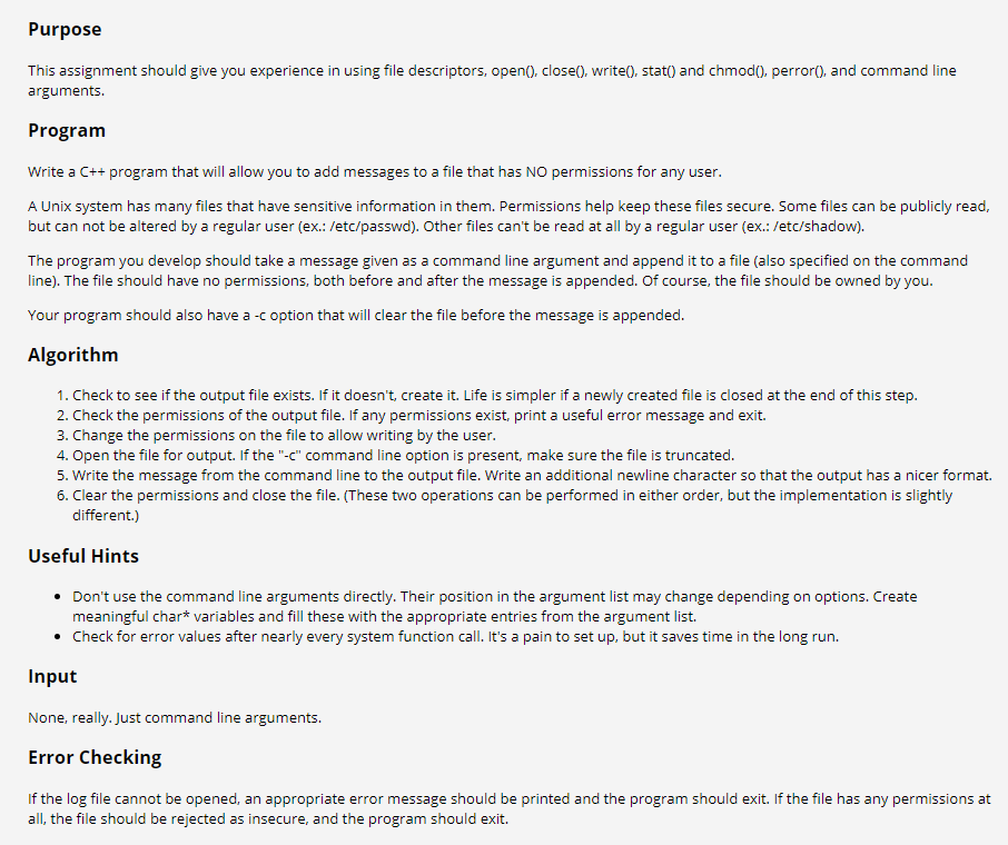 Solved Purpose This assignment should give you experience in | Chegg.com