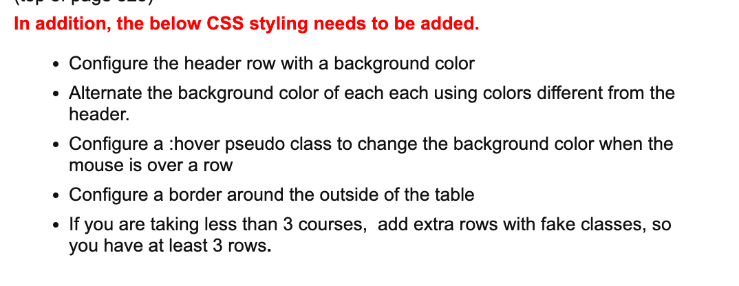 Solved 34. Write the HTML for a three-column table to | Chegg.com