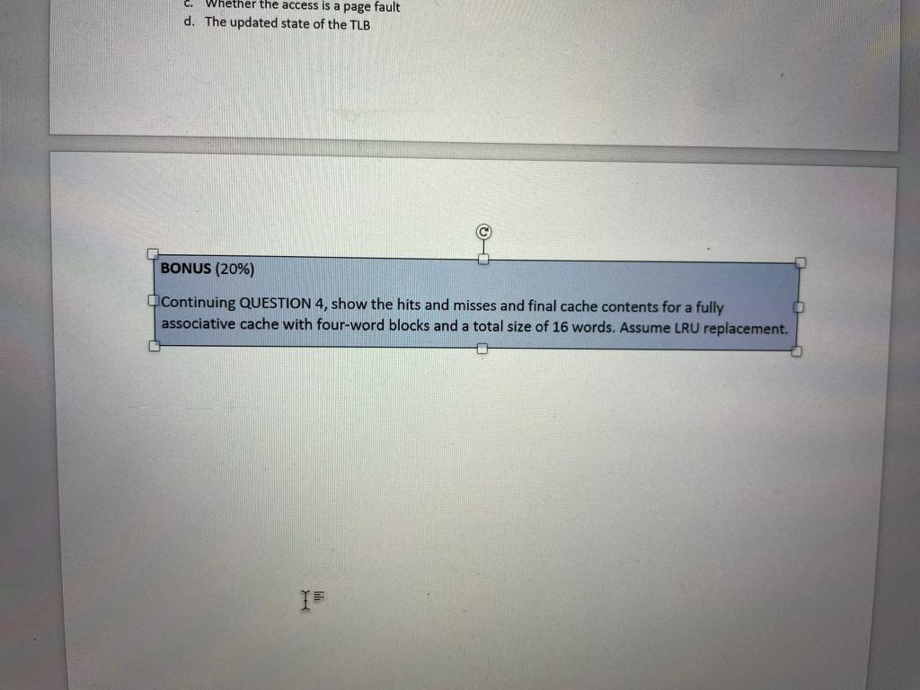 Solved QUESTION 1 (20\%) In this exercise we look at memory | Chegg.com