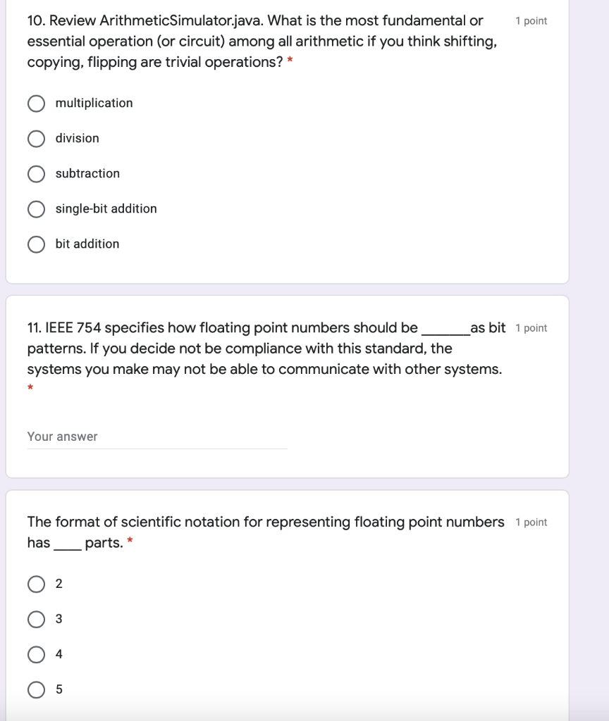 Solved 1 point 10. Review ArithmeticSimulator.java. What is | Chegg.com