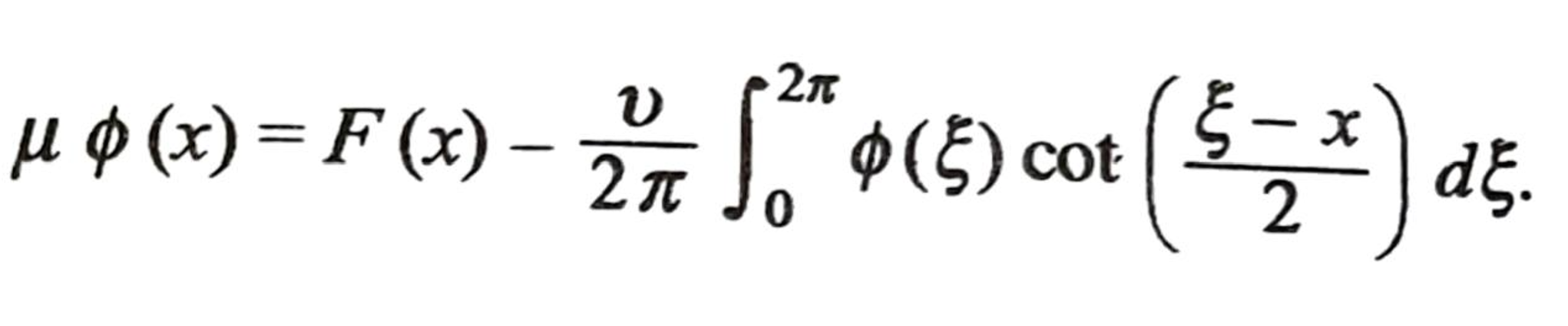 Solve the singular integral equation using the | Chegg.com