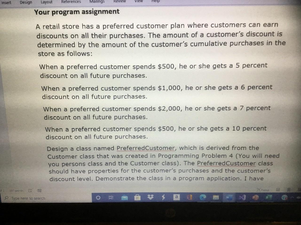 CREATE A PREFERRED CUSTOMER CLASS IN C# WINDOWSFORM | Chegg.com