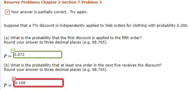 Solved Reserve Problems Chapter 2 Section 7 Problem 3 Your | Chegg.com