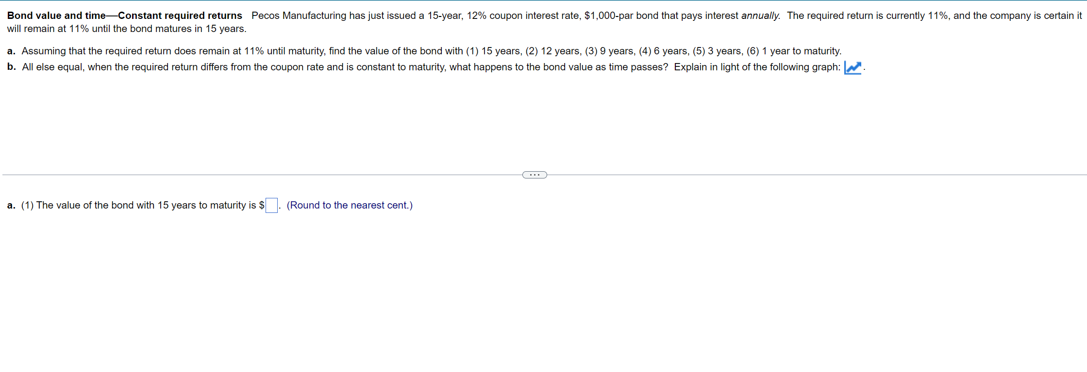 Solved will remain at 11% until the bond matures in 15 | Chegg.com