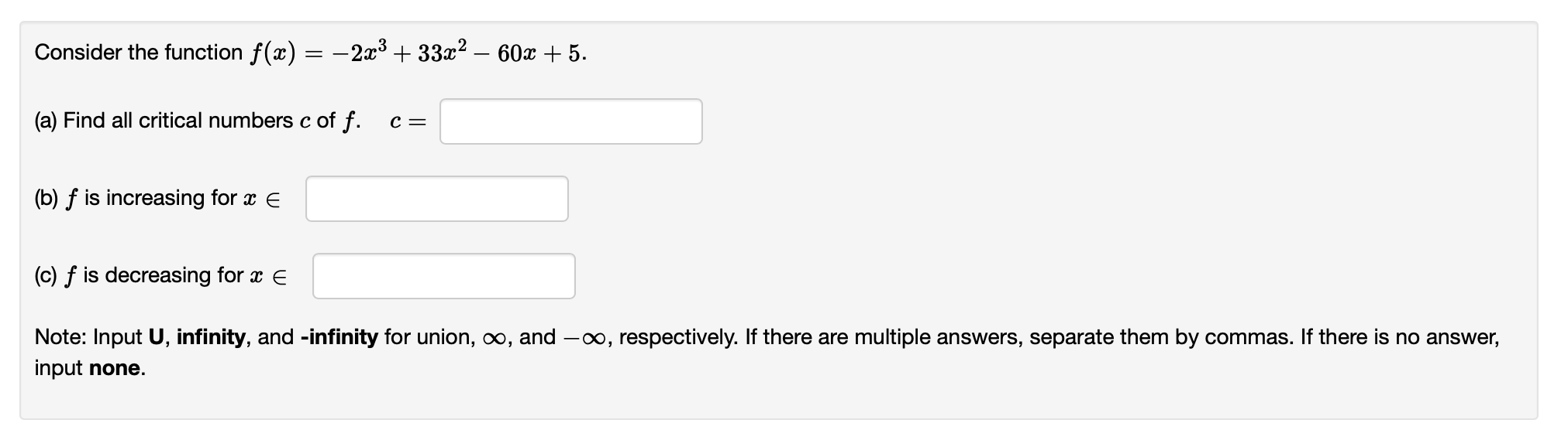 Solved Find all critical numbers c of f(x)=9xlnx. c= Note: | Chegg.com
