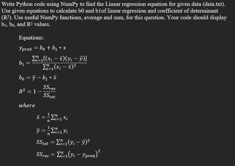 Solved Please use the equation given to write the python | Chegg.com