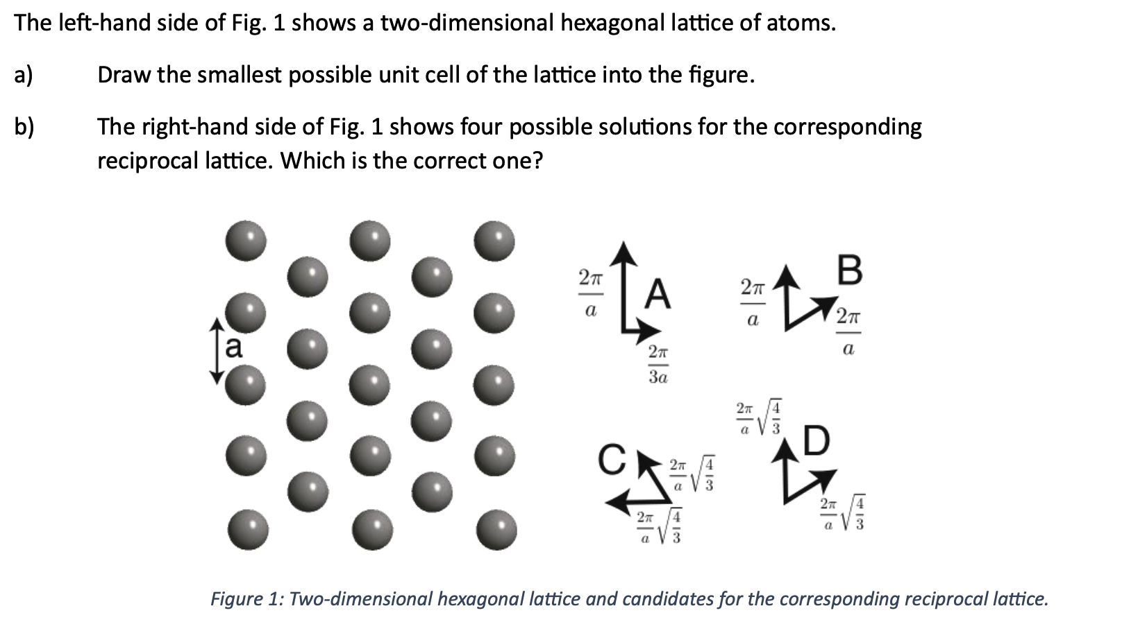 Solved The left-hand side of Fig. 1 shows a two-dimensional | Chegg.com