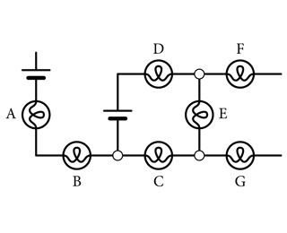 Solved The circuit contains two batteries and seven | Chegg.com