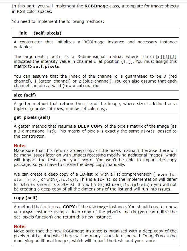 Solved USE PYTHON3; DO NOT IMPORT ANY PACKAGES Please do | Chegg.com