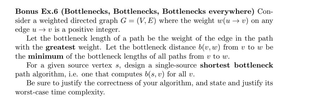 Solved Bonus Ex.6 (Bottlenecks, Bottlenecks, Bottlenecks | Chegg.com