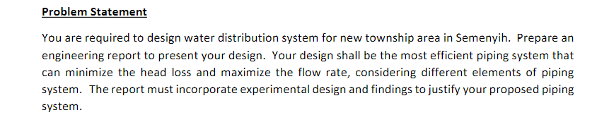 Solved Problem Statement You are required to design water | Chegg.com