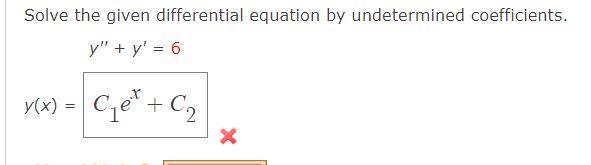 [Solved]: Solve the given differential equation by undeter