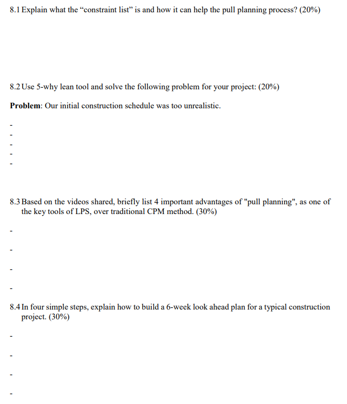 Solved 8.1 Explain what the "constraint list" is and how it | Chegg.com