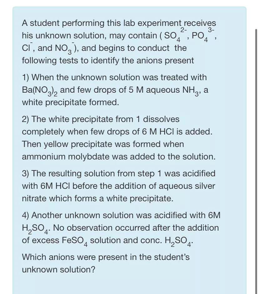 Solved 4 4 a A student performing this lab experiment | Chegg.com