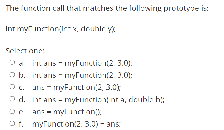 Solved In ANSI standard C a variable can be declared: Select | Chegg.com