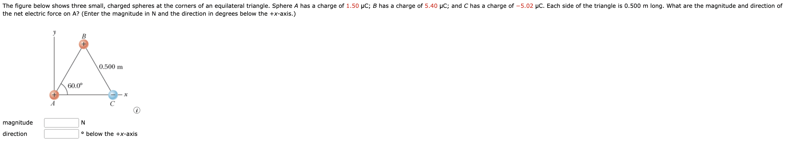 Solved the net electric force on \\( \\mathrm{A} \\) ? | Chegg.com