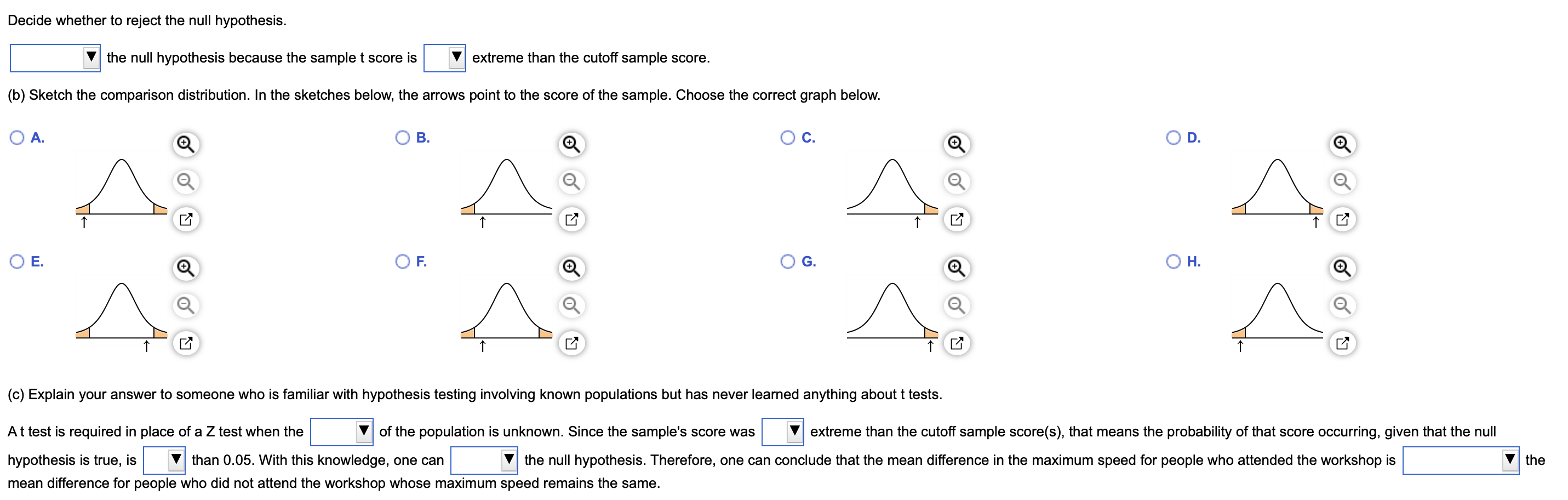 Solved Cutoff Scores for the t Distribution | Chegg.com