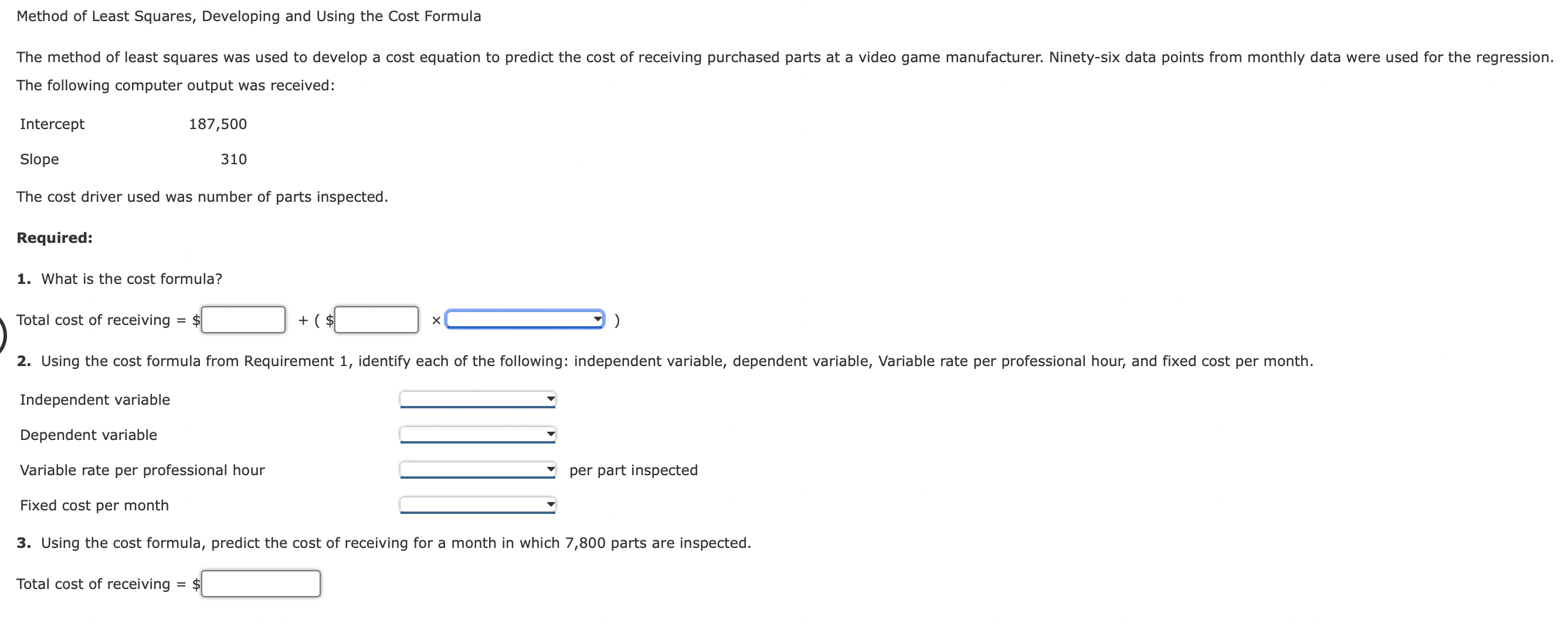 The following computer output was received: Intercept | Chegg.com