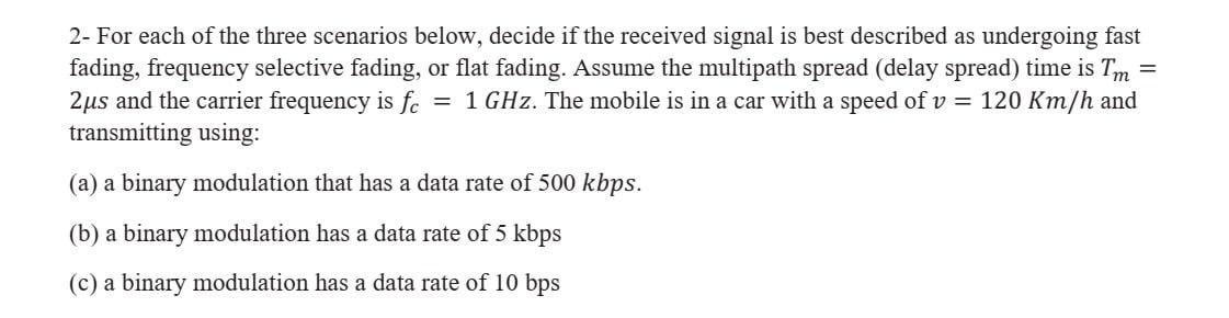 Solved 2- For each of the three scenarios below, decide if | Chegg.com