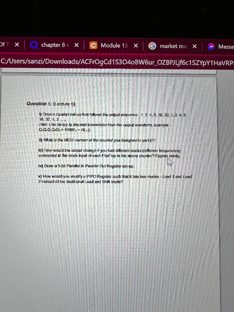 Solved Question | Chegg.com